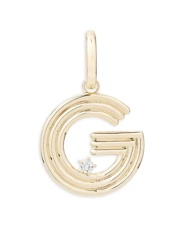 Adina Reyter 14k Yellow Gold Diamond Initial Pendant - G