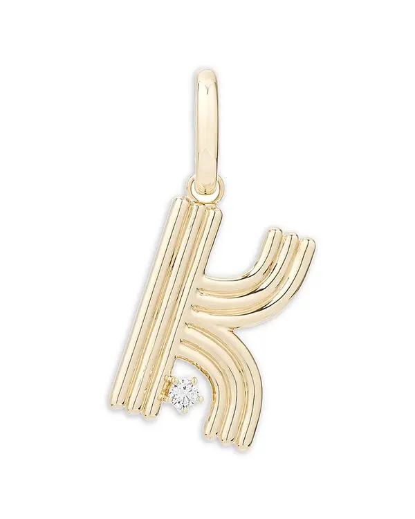 Adina Reyter 14k Yellow Gold Diamond Initial Pendant - K