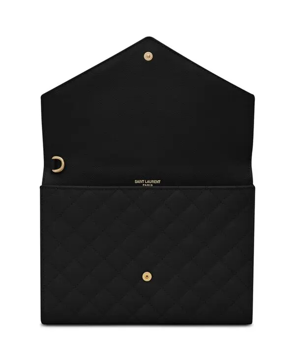 Saint Laurent Envelope Flap Pouch - Black