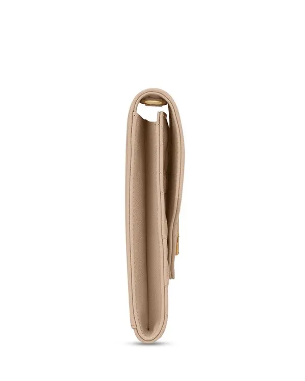 Saint Laurent Envelope Flap Pouch - Dark Beige