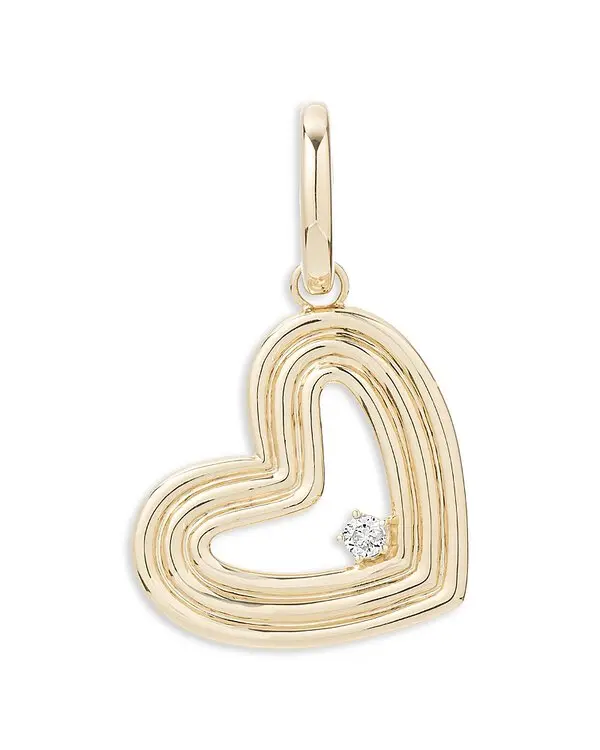 Adina Reyter 14k Yellow Diamond Heart Pendant - Gold