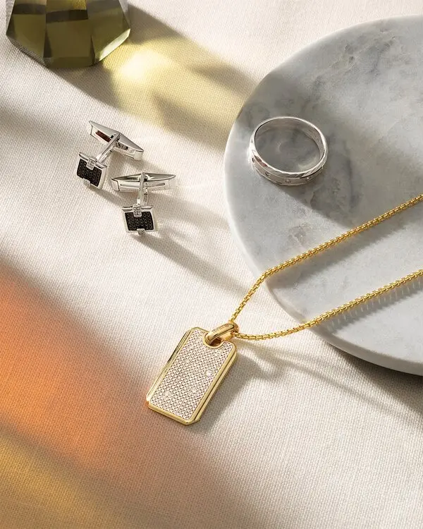 Bloomingdale'S White Diamond Cufflinks In 14k White Gold
