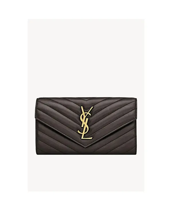 Saint Laurent Cassandre Matelasse Flap Wallet - Urban Grey