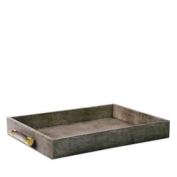 Aerin Classic Shagreen Serving Tray - Chocolate