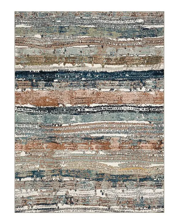 KARASTAN Epiphany Colorful Waves Area Rug, 5'3 X 7'10 - Robin's Egg
