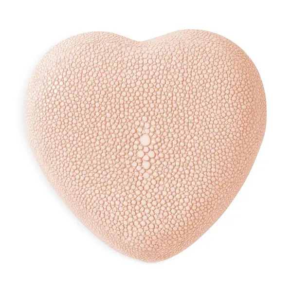 Aerin Shagreen Heart Box - Blush
