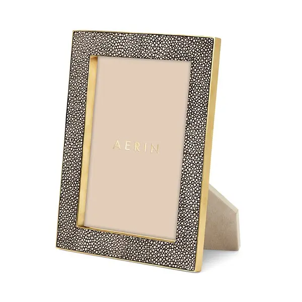 Aerin Classic Shagreen Frame, 5 X 7 - Chocolate