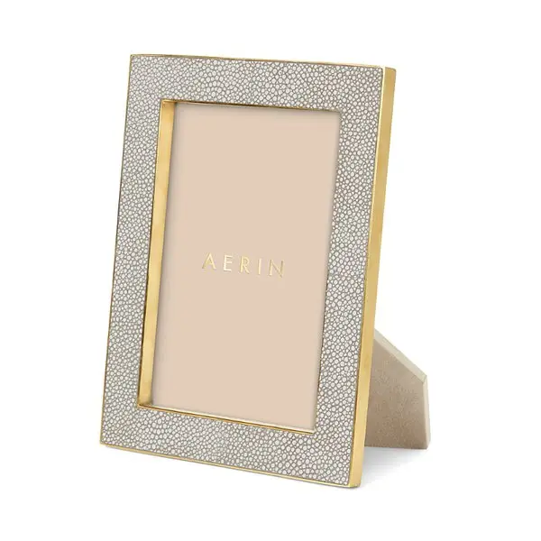 Aerin Classic Shagreen Frame, 5 X 7 - Dove