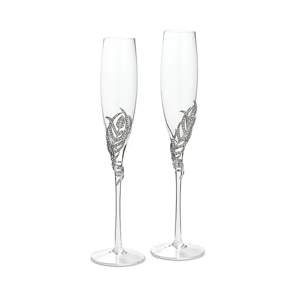 OLIVIA RIEGEL Mora Flute Set Of 2 - Silver
