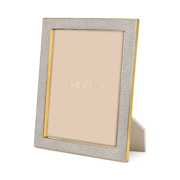 Aerin Classic Shagreen Frame, 8 X 10 - Dove