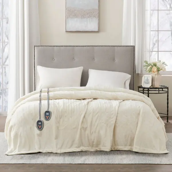 BEAUTYREST Plush Heated Blanket, Twin