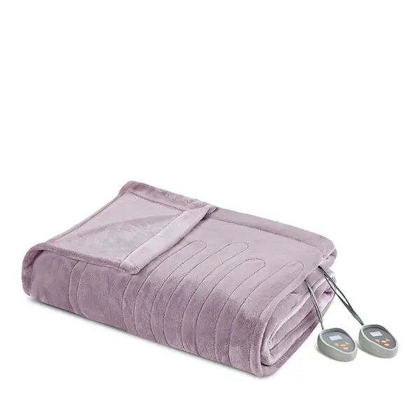 BEAUTYREST Plush Heated Blanket, Twin - Lavender