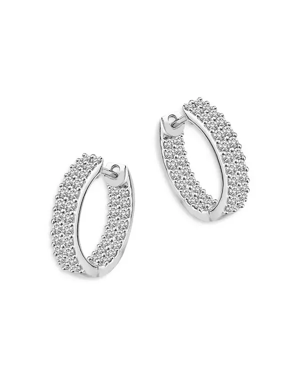 Bloomingdale'S Diamond Hoop Earrings, 1.0 Tcw - White