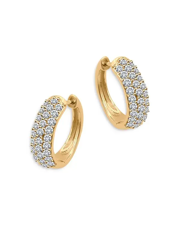 Bloomingdale'S Diamond Hoop Earrings, 1.0 Tcw - White/gold