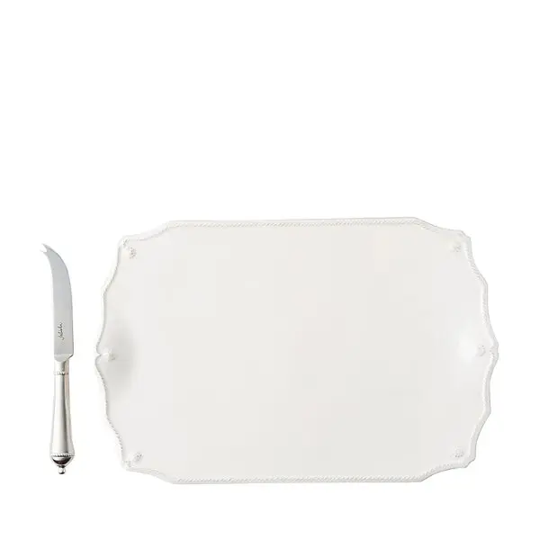 JULISKA Berry & Thread 15 Serving Board With Knife - Whitewash