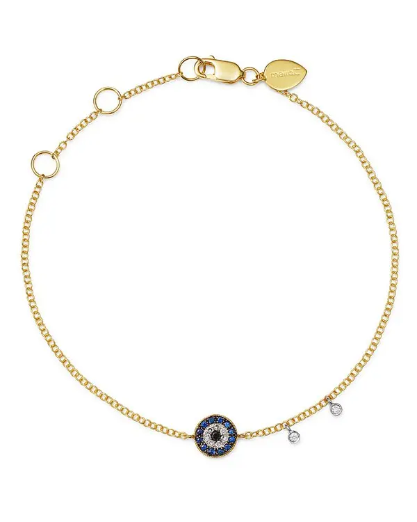 Meira T 14k Gold Evil Eye Bracelet - Blue/gold