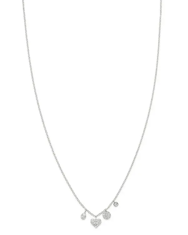 Meira T 14k Gold Diamond Charm Necklace - White
