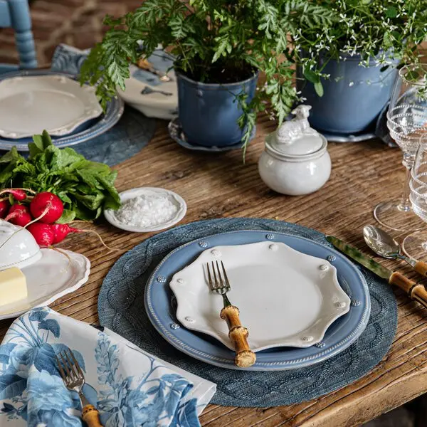 JULISKA Berry & Thread Scallop Dessert/salad Plate - Whitewash