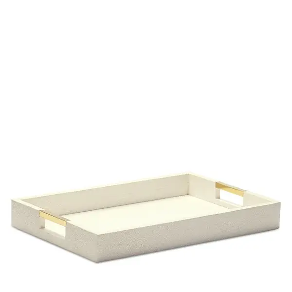Aerin Modern Shagreen Desk Tray - Cream