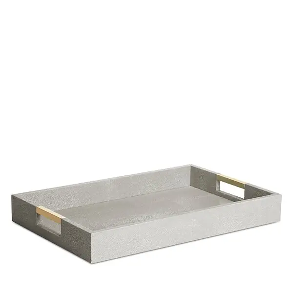 Aerin Modern Shagreen Desk Tray - Dove