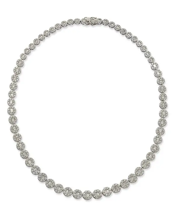 Bloomingdale'S 14k Gold Diamond Collar Necklace 10.50 Tcw - White