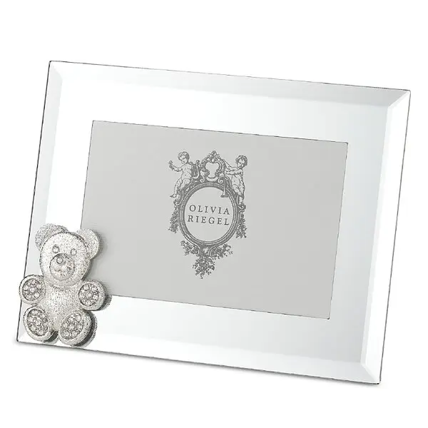 OLIVIA RIEGEL Teddy Bear 4 X 6 Picture Frame - Silver