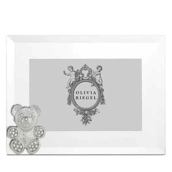 OLIVIA RIEGEL Teddy Bear 4 X 6 Picture Frame - Silver
