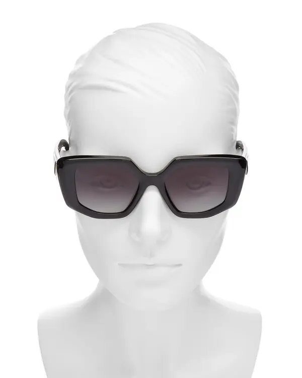 Prada Symbole Geometric Sunglasses, 50mm - Black/purple Gradient