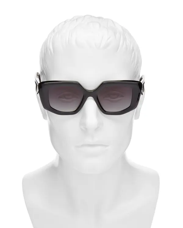 Prada Symbole Geometric Sunglasses, 50mm - Black/purple Gradient