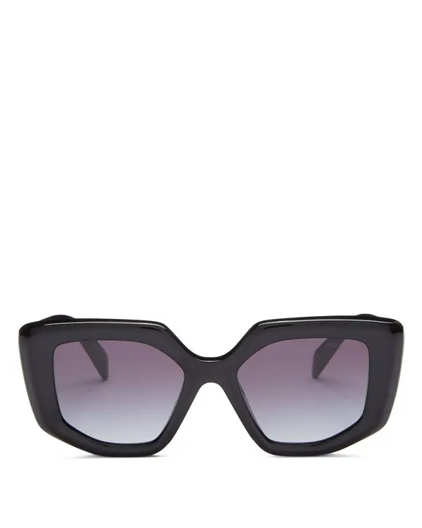 Prada Symbole Geometric Sunglasses, 50mm - Black/purple Gradient