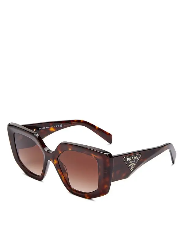 Prada Symbole Geometric Sunglasses, 50mm - Tortoise
