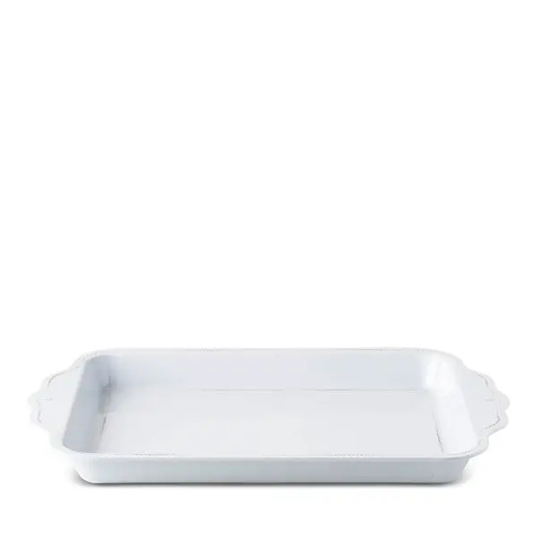 JULISKA Berry & Thread Melamine 24 Handled Tray - Whitewash