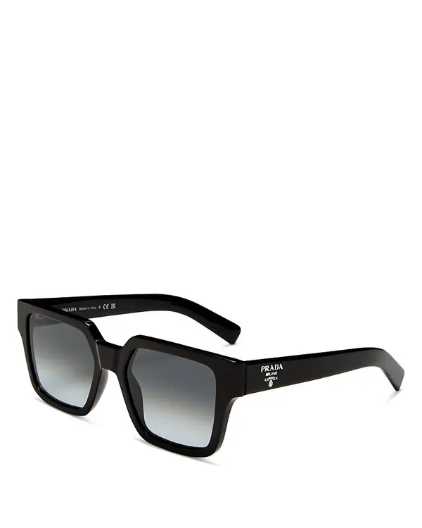 Prada Square Sunglasses, 54mm - Black/gray Gradient