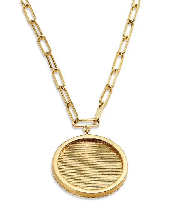 Meira T 14k Yellow Diamond Coin Pendant Necklace