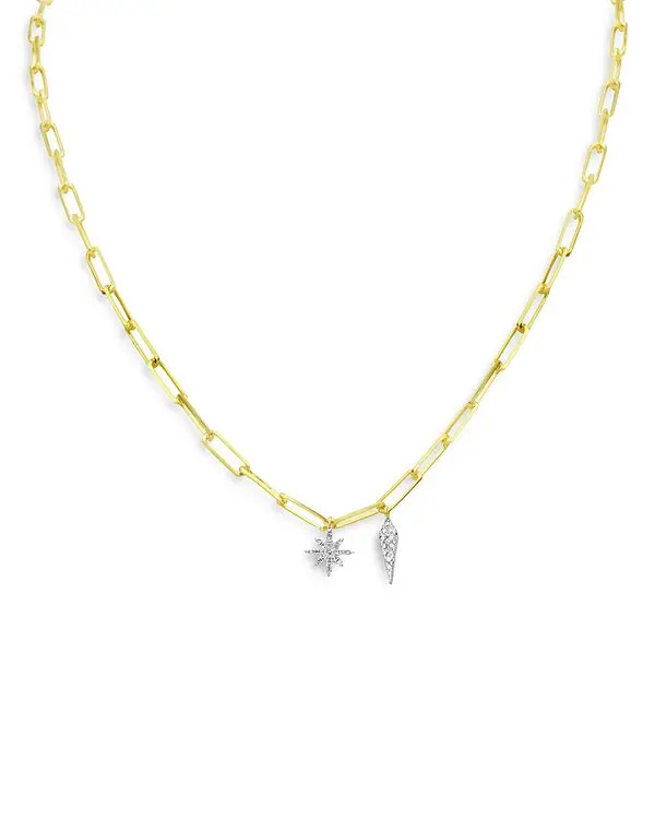 Meira T 14k Diamond Starburst Necklace - Gold