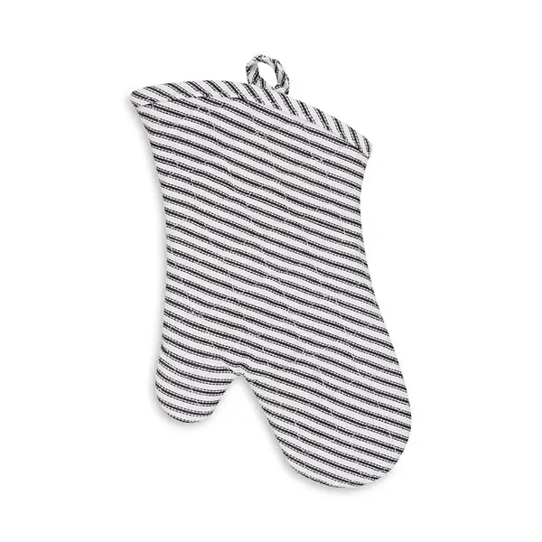 KAF HOME Striped Oven Mitt - Black