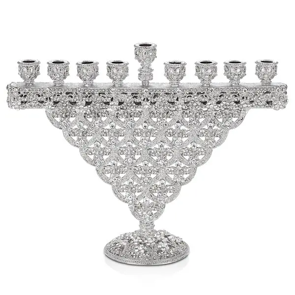 OLIVIA RIEGEL Crystal Sinclair Menorah - Silver