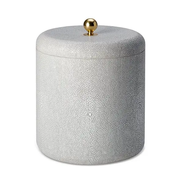 Aerin Shagreen Lidded Ice Bucket - Dove