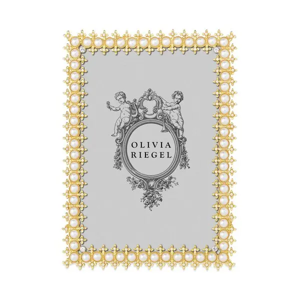 OLIVIA RIEGEL Crystal & Simulated Pearl Frame, 5 X 7