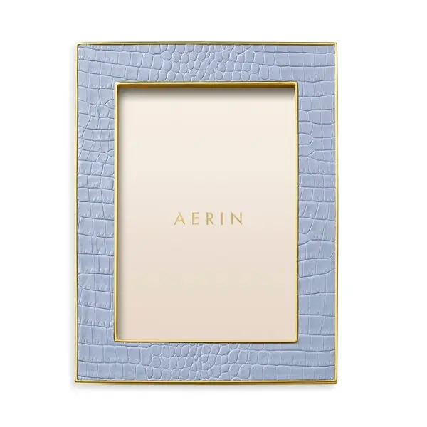 Aerin Classic Croc Leather Frame, 5 X 7