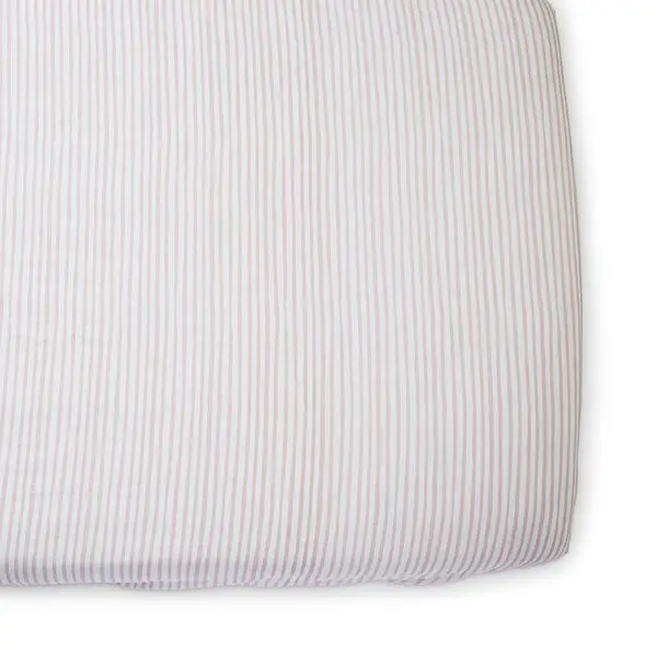 PEHR Stripes Away Crib Sheet - Petal