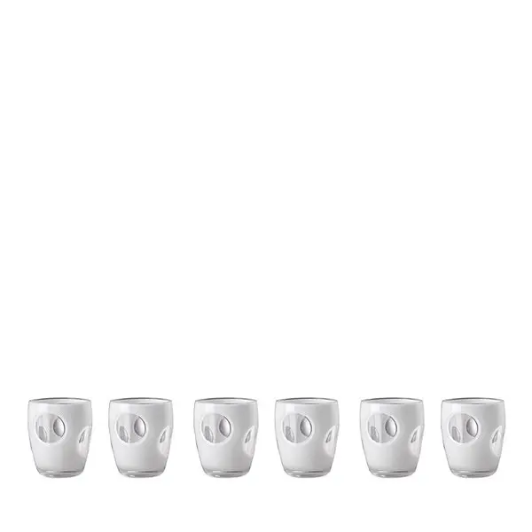 MARIO LUCA GIUSTI Acrylic Fisheye Acrylic Tumbler, Set Of 6 - White