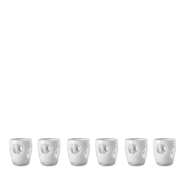 MARIO LUCA GIUSTI Acrylic Fisheye Acrylic Tumbler, Set Of 6 - White