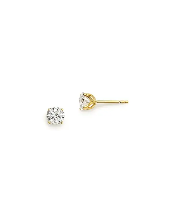 Bloomingdale'S Diamond Tulip Stud Earrings - White/gold