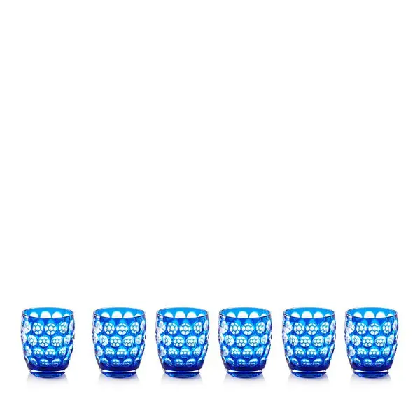 MARIO LUCA GIUSTI Acrylic Lente Acrylic Tumbler, Set Of 6 - Royal Blue