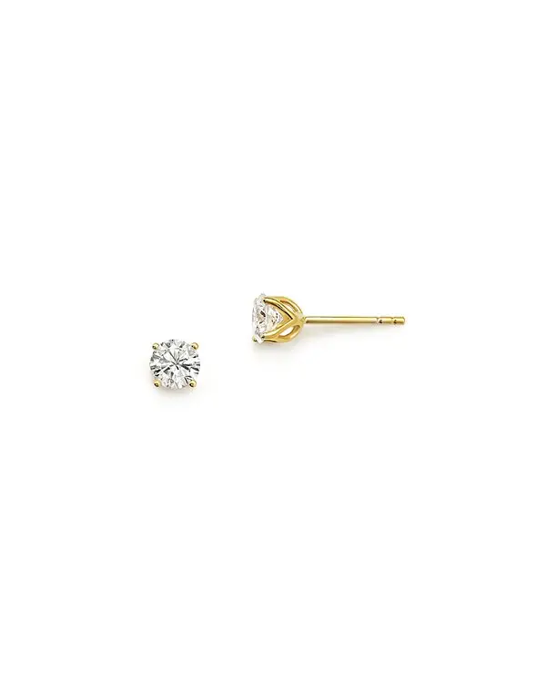 Bloomingdale'S Diamond Tulip Stud Earrings - White/gold