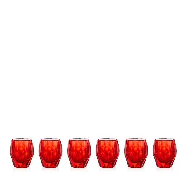MARIO LUCA GIUSTI Acrylic Milly Large Acrylic Tumbler, Set Of 6 - Red