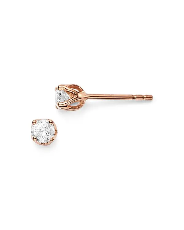 Bloomingdale'S Diamond Tulip Stud Earrings - White/rose