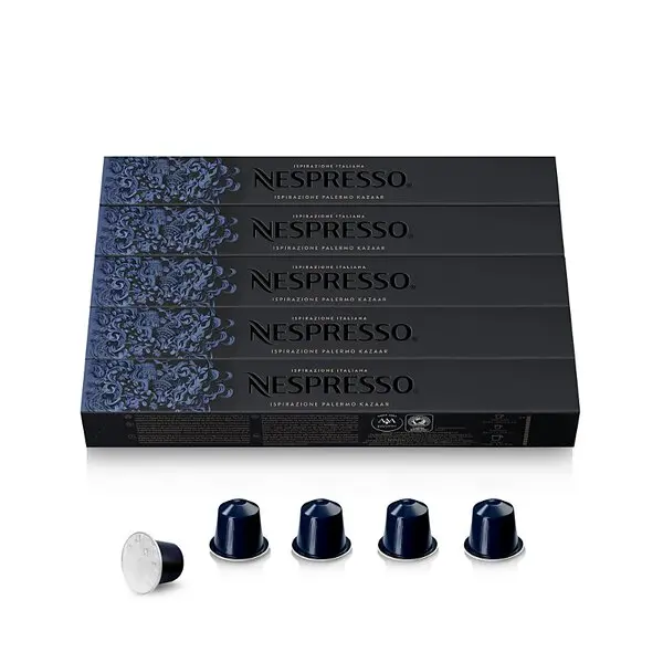 NESPRESSO Originalline Ispirazione Palermo Kazaar Dark Roast Coffee Capsules, 50 Count - No Color