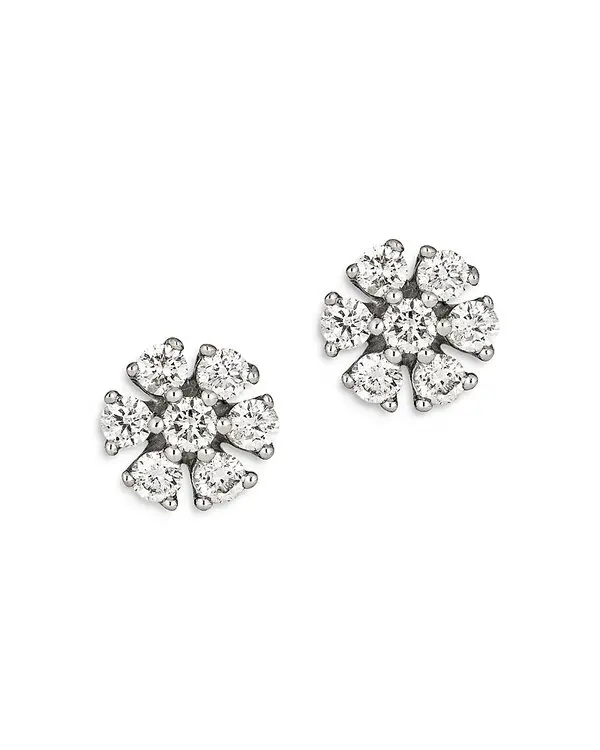 Bloomingdale'S Diamond Flower Stud Earrings, 0.25 Tcw - White